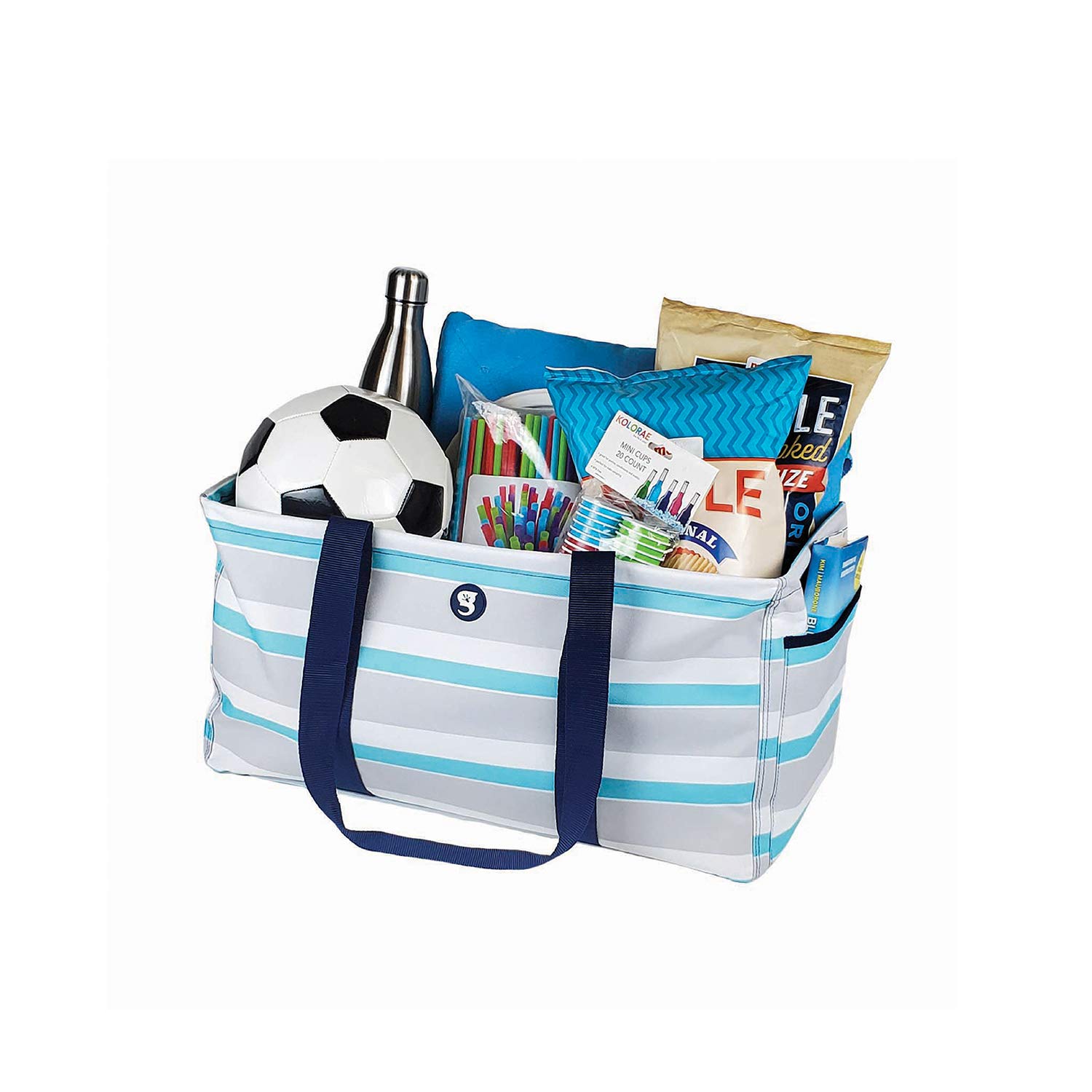geckobrands Large Utility Tote - Spacious and Durable Multipurpose Tote Bag for Beach, Travel, Shopping, and Outdoor Activities