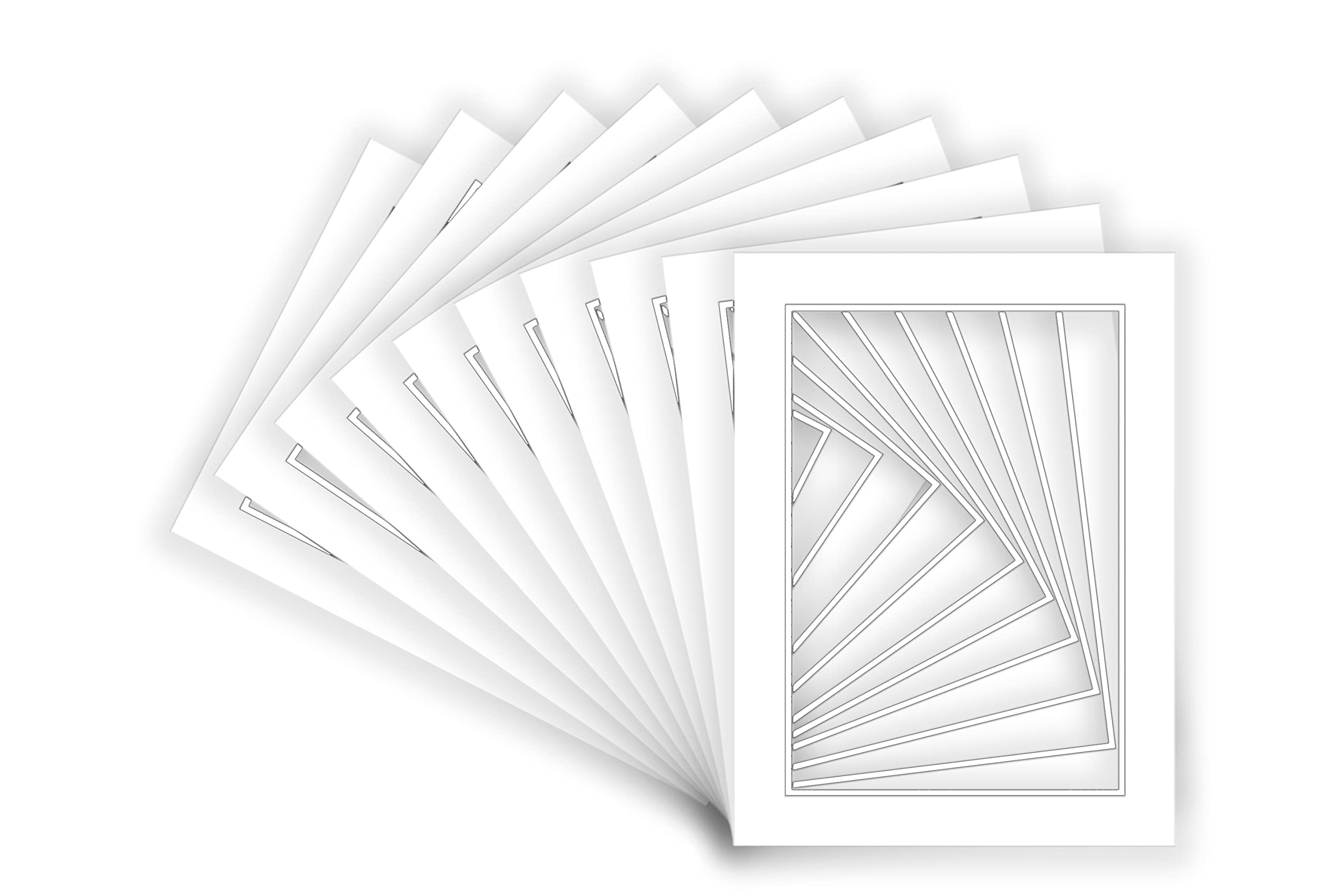 10x12 Mat for 8x10 Photo - Precut White on White Double Mat Picture Matboard for Frames Measuring 10 x 12 Inches - Bevel Cut Matte to Display Art Measuring 8 x 10 Inches - Acid Free ONE MAT