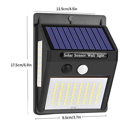 Jings Solar Lights Outdoor, 100LED Outdoor Solar Lamp PIR Motion Sensor Wall Light Waterproof Solar Powered Lights for Garden Fence Door,4pcs