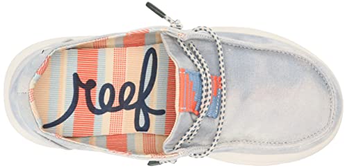 Reef Girls Kids Cushion Coast Sneaker, Washed Ocean, 2 Big