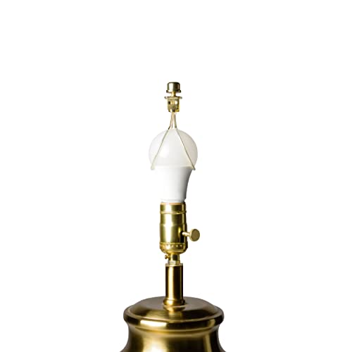 I Like That Lamp Clip On Lampshade Adapter (1 Pack), Classic Brass Gold Finish, Includes 1 Light Bulb Clip Shade Adapter, 1 Matching Finial and 2 Silicone Levellers, Fits All Standard Size Bulbs