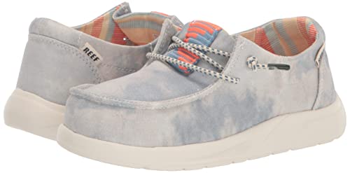 Reef Girls Kids Cushion Coast Sneaker, Washed Ocean, 2 Big