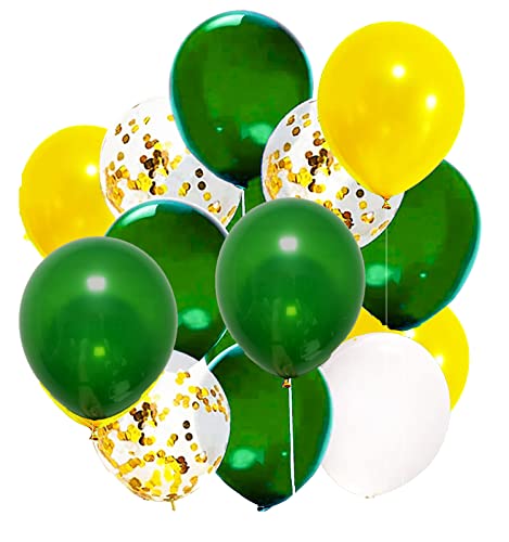 Graduation Party Decorations 2023 Yellow and Green Balloons/Green Yellow Gold Party Decorations/Yellow Green Gold Balloons of 20pcs for Green Yellow Graduation 2023/Tractor Birthday Decorations