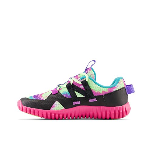 New Balance Girls PLAYGRUV V2 Bungee Sneaker, Hi-Pink/Black/Cosmic Rose, 2.5 Little Kid