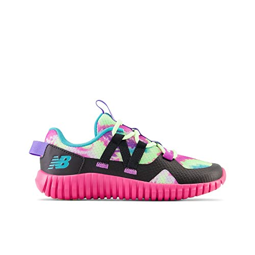 New Balance Girls PLAYGRUV V2 Bungee Sneaker, Hi-Pink/Black/Cosmic Rose, 2.5 Little Kid