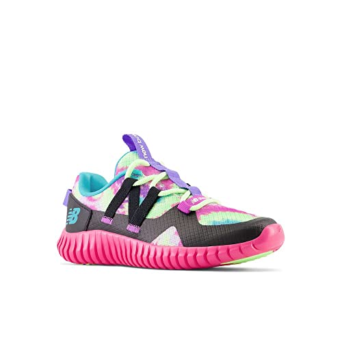New Balance Girls PLAYGRUV V2 Bungee Sneaker, Hi-Pink/Black/Cosmic Rose, 2.5 Little Kid