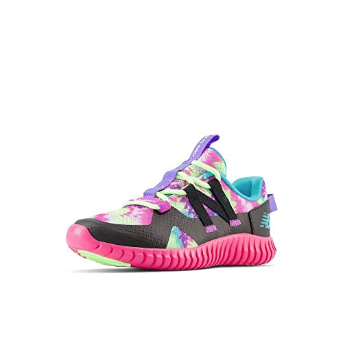 New Balance Girls PLAYGRUV V2 Bungee Sneaker, Hi-Pink/Black/Cosmic Rose, 2.5 Little Kid