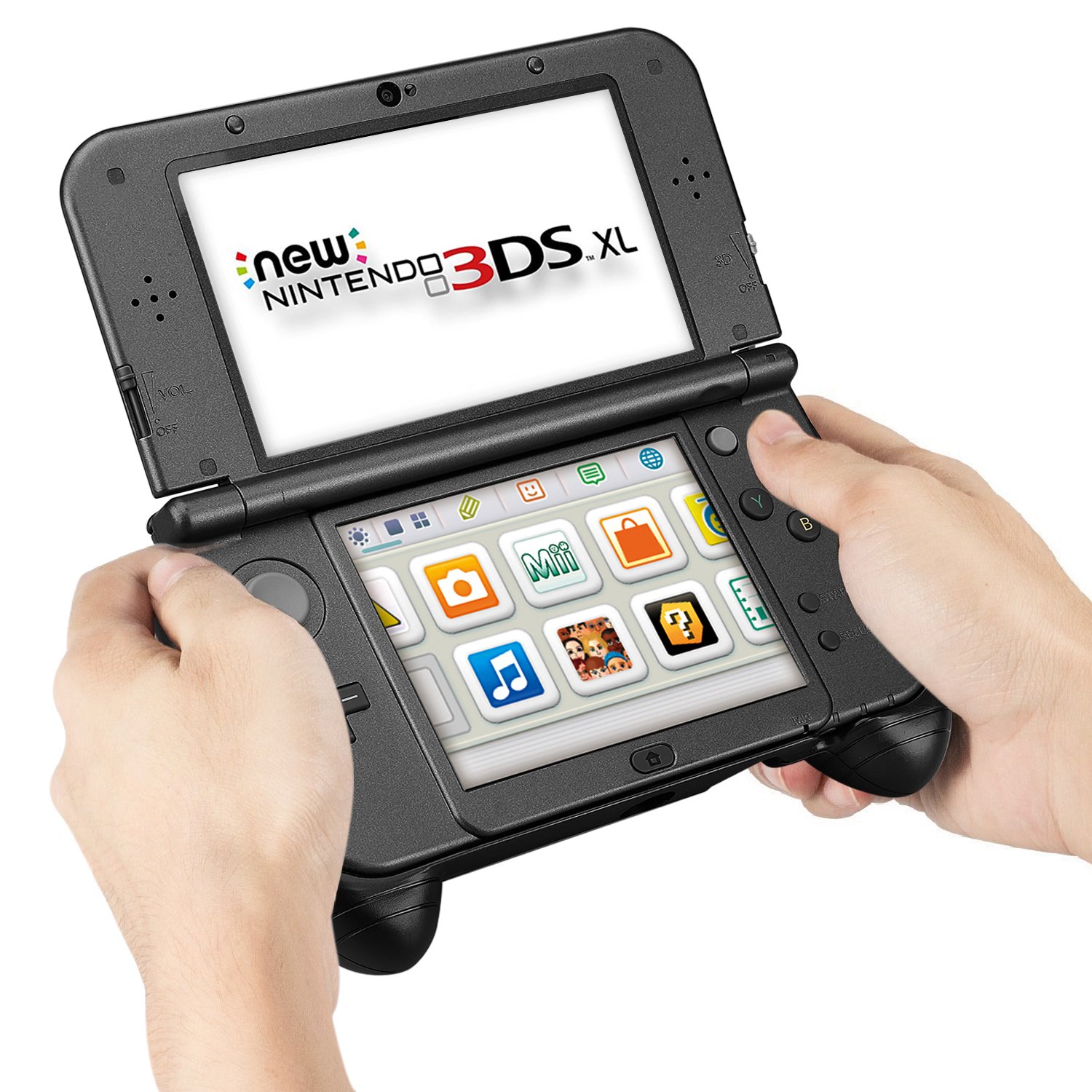TNP New Nintendo 3DS XL Hand Grip - Protective Cover Skin Controller Grip Case Ergonomic Comfort Anti Slip Handle Console Grip with Kick-Stand for New Nintendo 3DS XL LL 2015 Model