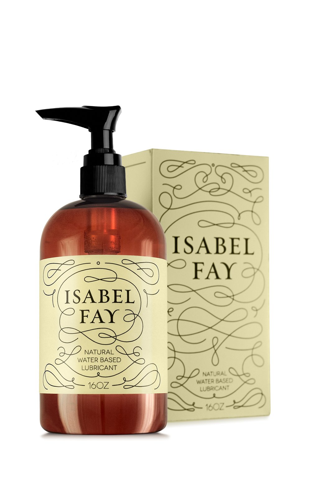 Isabel Fay Natural Water Based Personal Lubricant for Sensitive Skin, NO Parabens, NO Glycerin, 16 oz