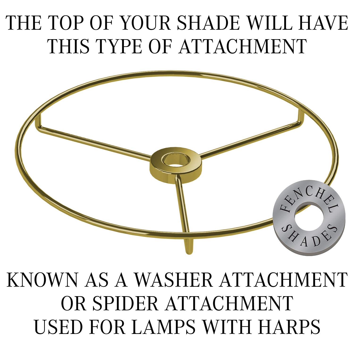 FenchelShades.com Lampshade 7" Top Diameter x 11" Bottom Diameter x 9" Slant Height with Washer (Spider) Attachment for Lamps with a Harp (Linen Celadon)