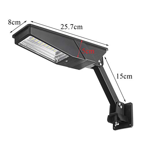 DHAEY 12W LED Solar Lamp PIR Motion Sensor Solar Garden Light Outdoor Lighting Energy Saving Street Yard Path Lamp IP65 Waterproof Luopan Tracking Lighting (Color : Non Remote)