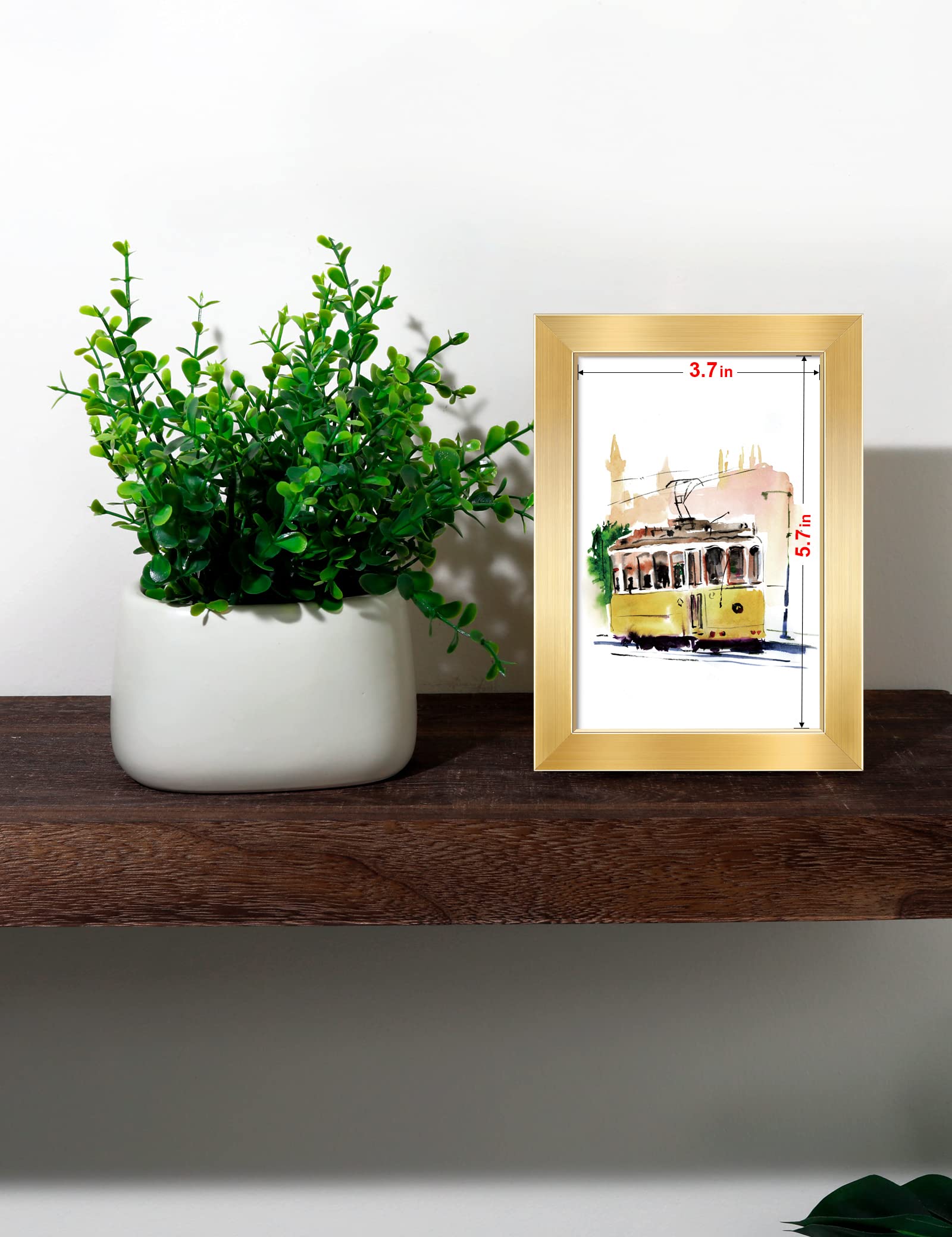 Annecy 4x6 Picture Frames (1 Pack, Gold), Simple Designed Photo Frame, For Pictures 4x6 for Wall Mounting, Classic Simple Home Office Decor