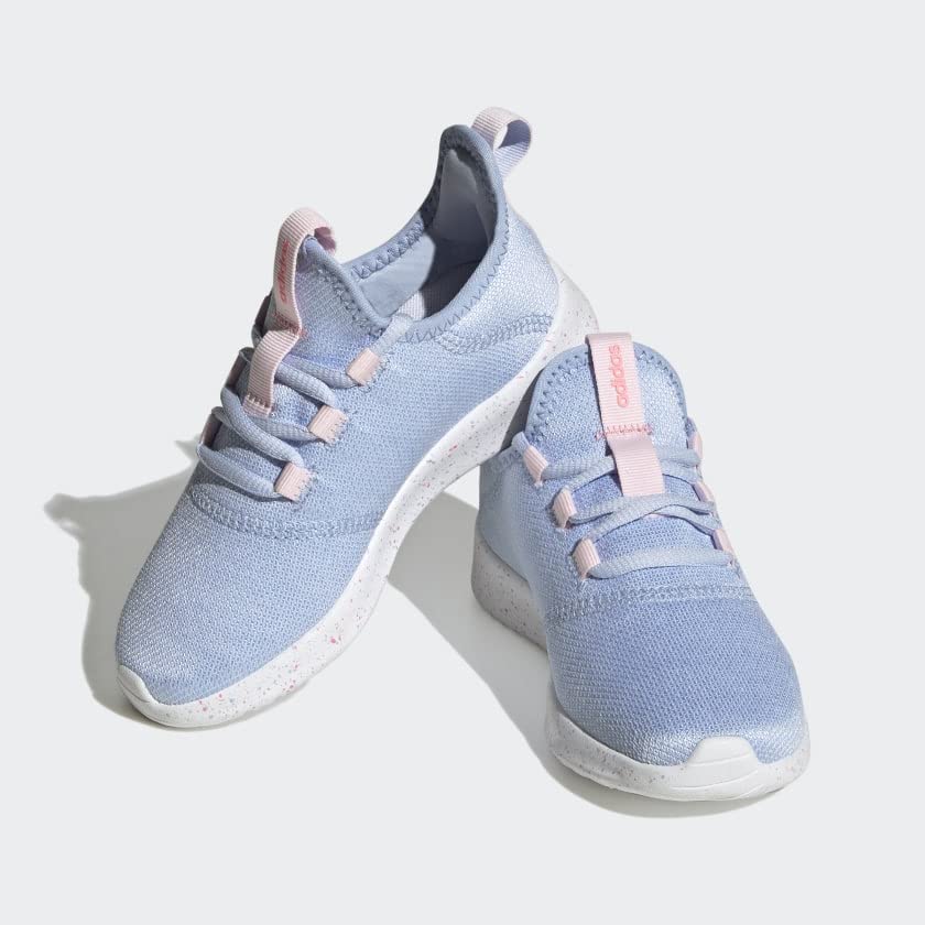 adidas Cloudfoam Pure 2.0 Running Shoe, Blue Dawn/Beam Pink/Clear Pink, 4 US Unisex Big Kid
