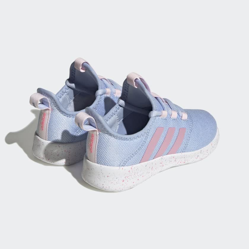 adidas Cloudfoam Pure 2.0 Running Shoe, Blue Dawn/Beam Pink/Clear Pink, 4 US Unisex Big Kid