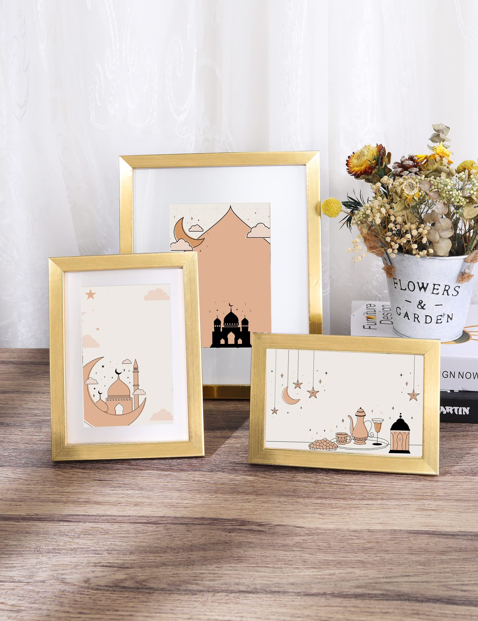 Annecy 4x6 Picture Frames (1 Pack, Gold), Simple Designed Photo Frame, For Pictures 4x6 for Wall Mounting, Classic Simple Home Office Decor