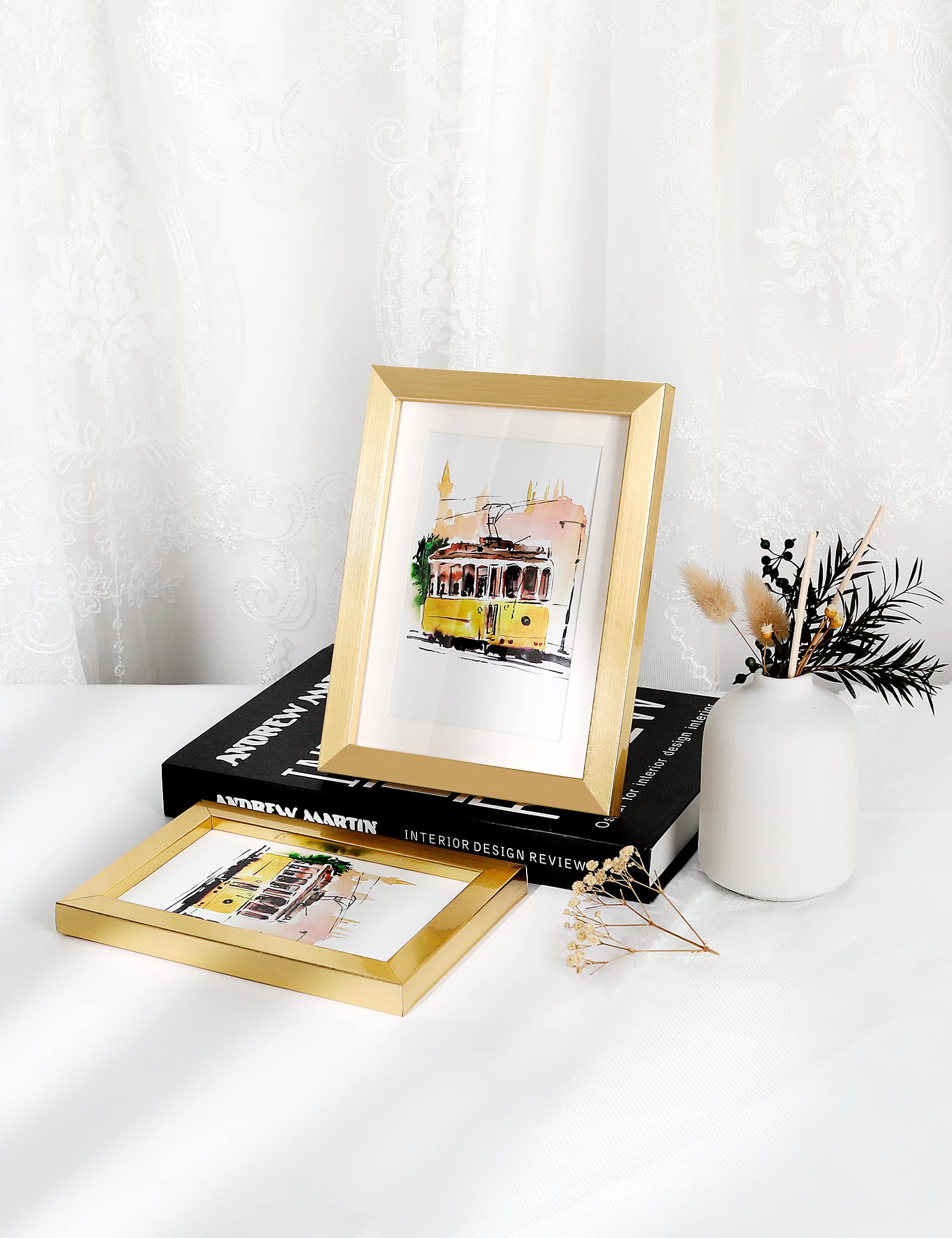 Annecy 4x6 Picture Frames (1 Pack, Gold), Simple Designed Photo Frame, For Pictures 4x6 for Wall Mounting, Classic Simple Home Office Decor