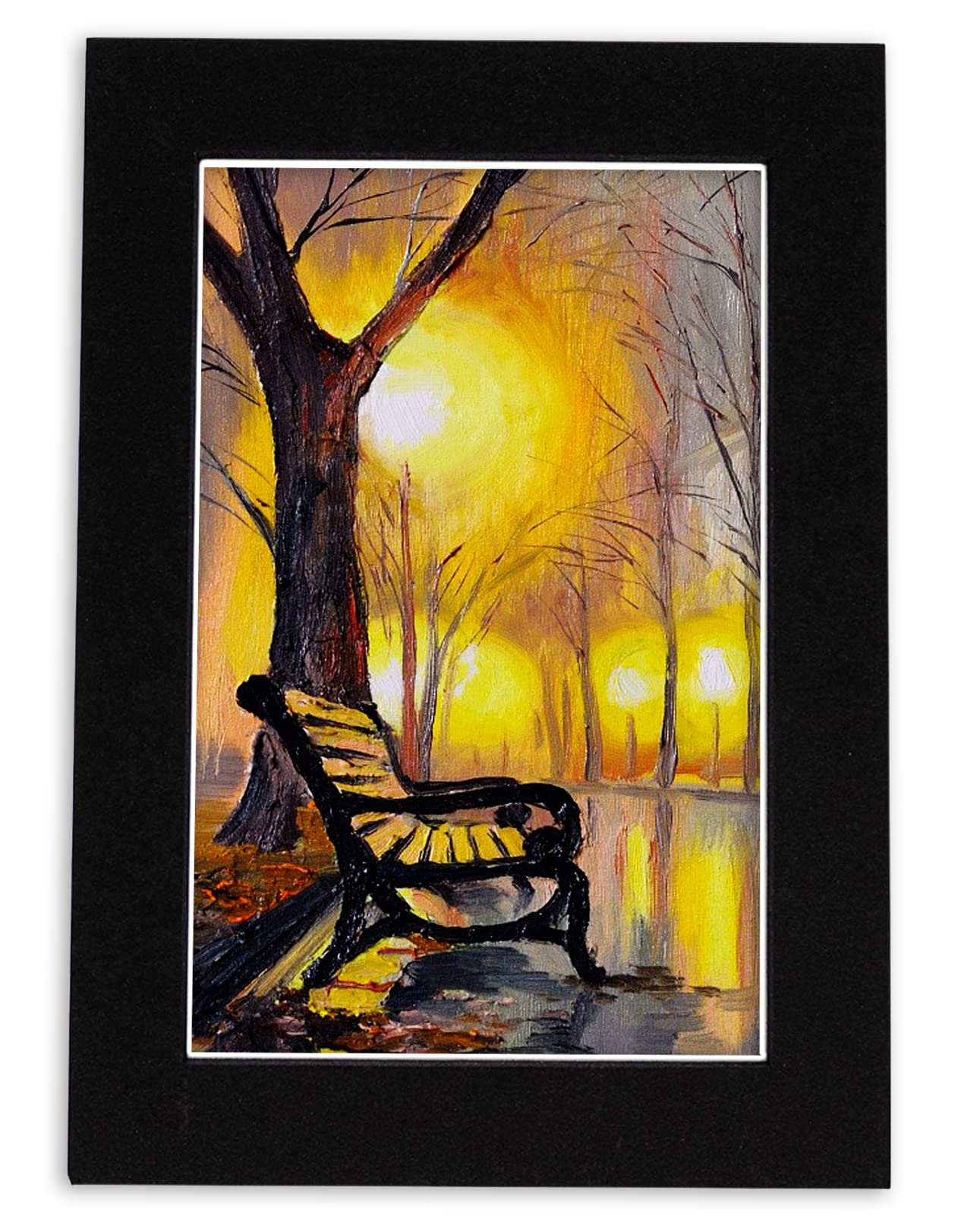 8x10 Mat Bevel Cut for 6x8 Photos - Acid Free Black with Black Core Precut Matboard - for Pictures, Photos, Framing - 4-ply Thickness