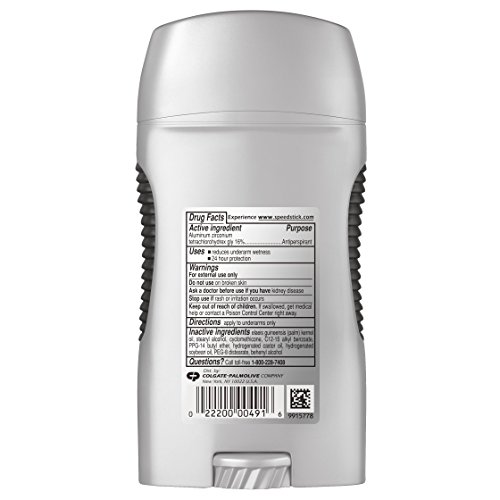 Speed Stick Power Antiperspirant Deodorant for Men, Unscented - 3 Ounce, Pack Of 6 (Packaging May Vary)
