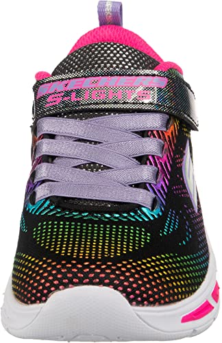 Skechers Litebeams Sneaker, Black/Multi, 2 US Unisex Little Kid