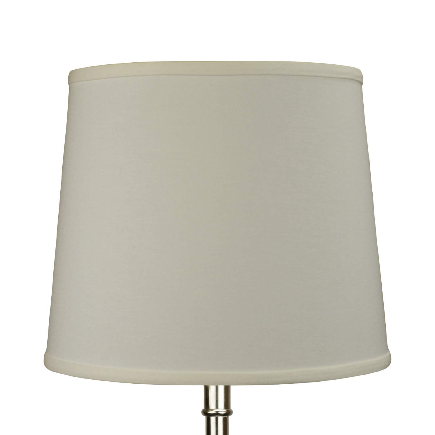 FenchelShades.com Lampshade 11" Top Diameter x 13" Bottom Diameter x 11" Slant Height with Washer (Spider) Attachment for Lamps with a Harp (Linen Cream)