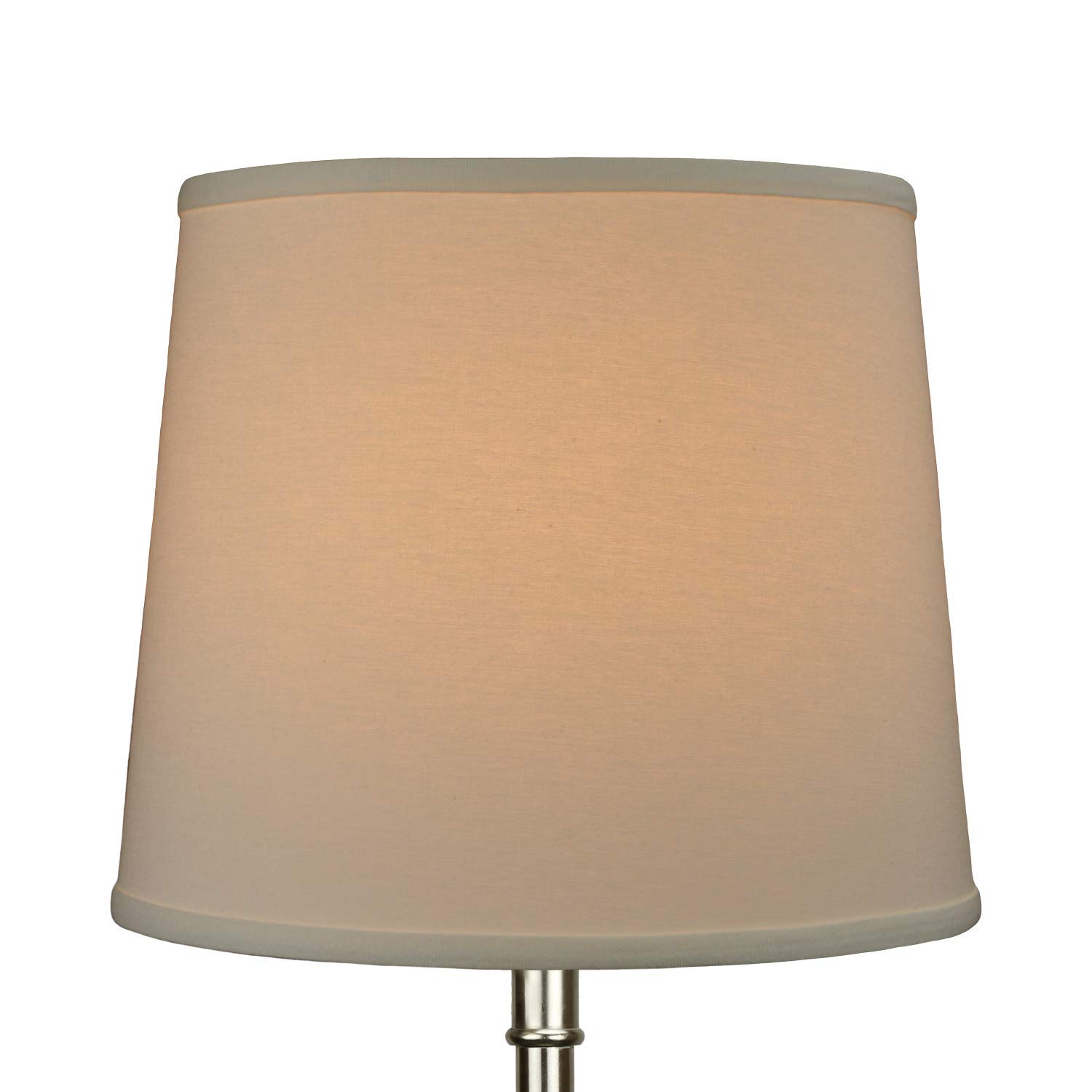 FenchelShades.com Lampshade 11" Top Diameter x 13" Bottom Diameter x 11" Slant Height with Washer (Spider) Attachment for Lamps with a Harp (Linen Cream)