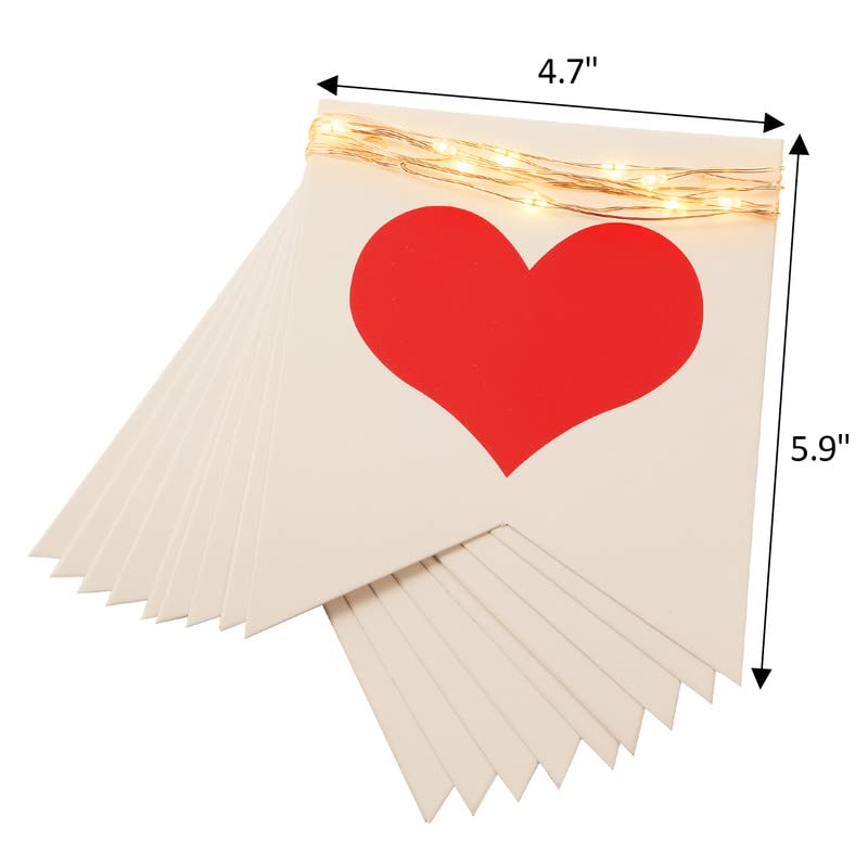Just Married Banner, Wedding Bunting Banner with 8 Flicker Mode LED Fairy String Light, Hanging Sign Garland Pennant Photo Booth Props for Bridal Shower Wedding Engagement Car Party Decoration