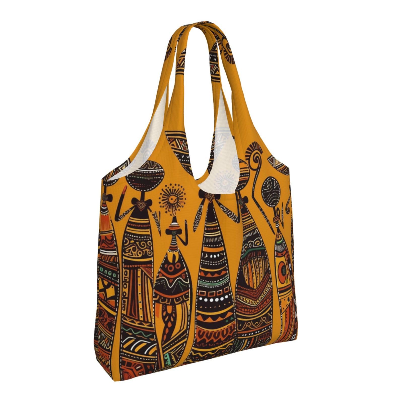 Creative African Culture Print Canvas Tote Bag Aesthetic Tote Bag Reusable Shopping Bag For Women Men Gift Bag