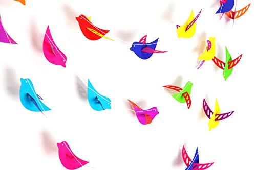 Seyal® Rainbow 3 d birds garland Paper Garland
