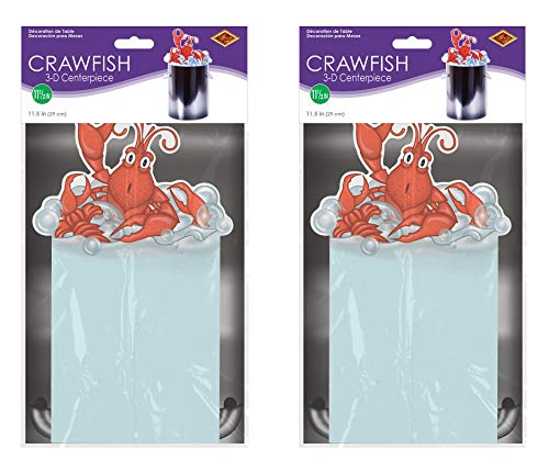 Beistle 3-D Crawfish Centerpiece, 2 Piece, 11.5", Multicolored
