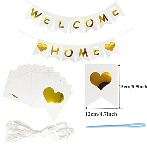 Mannli Welcome Home Banner Decoration with Letax Balloons for New Home Baby Shower Family Party Decorations