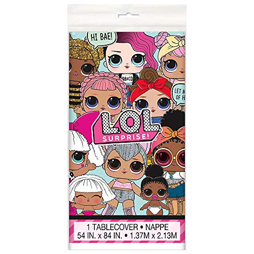 Unique LOL Surprise Rectangular Plastic Table Cover ,7 x 4.5 ft