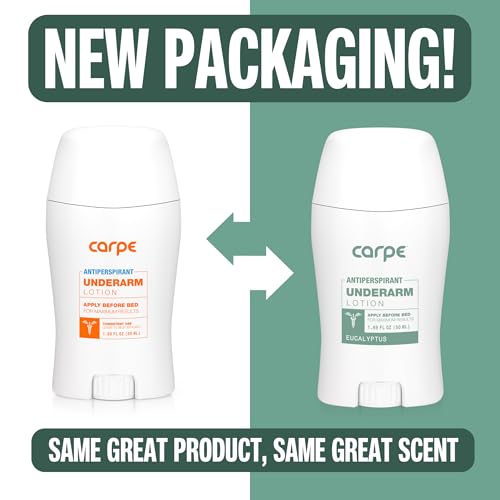 Carpe Antiperspirant Underarm, Hand & Foot Lotion Bundle, Head to Toe Sweat Protection for Hands, Feet, and Underarm, Dermatologist Recommended
