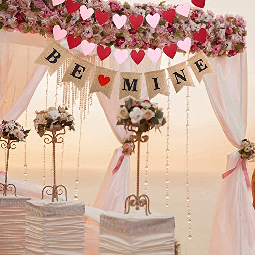 DmHirmg Valentines Day Decorations, Valentines Day Banners,Valentine's Day Glitter Heart Swirl Hanging Decoration - Bridal Shower, Engagement, Anniversary,Wedding Party Decorations