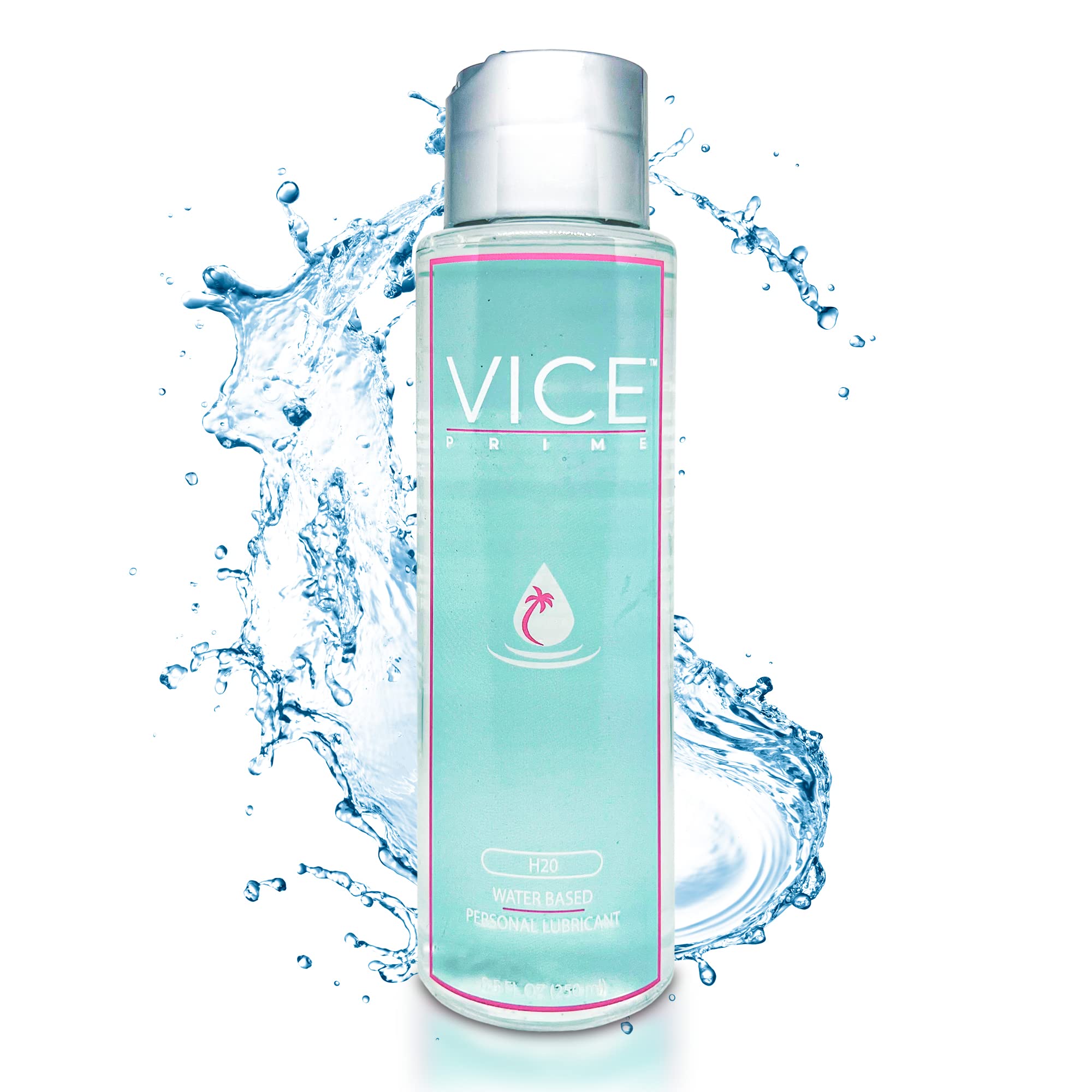 Vice Prime Water Based Luxury Personal Lubricant, Natural Feeling Lube for Women Men and Couples 8.5 Fl Oz