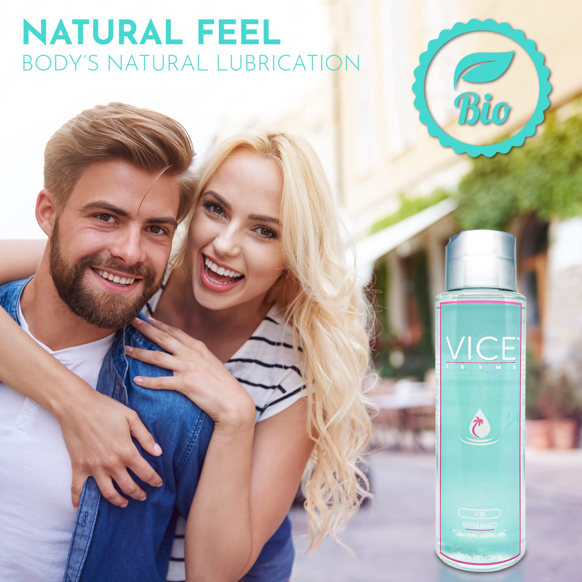 Vice Prime Water Based Luxury Personal Lubricant, Natural Feeling Lube for Women Men and Couples 8.5 Fl Oz