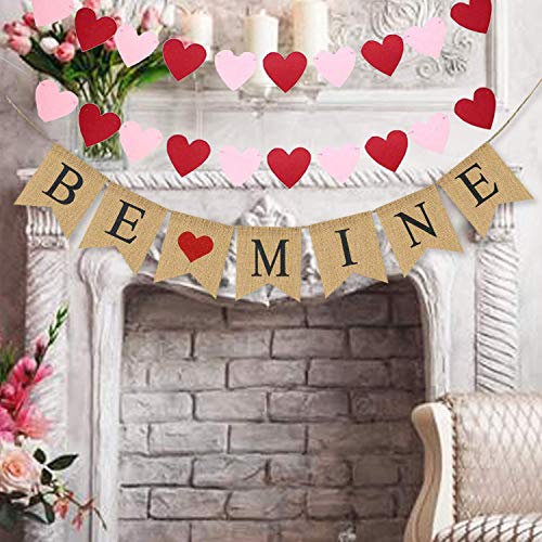 DmHirmg Valentines Day Decorations, Valentines Day Banners,Valentine's Day Glitter Heart Swirl Hanging Decoration - Bridal Shower, Engagement, Anniversary,Wedding Party Decorations