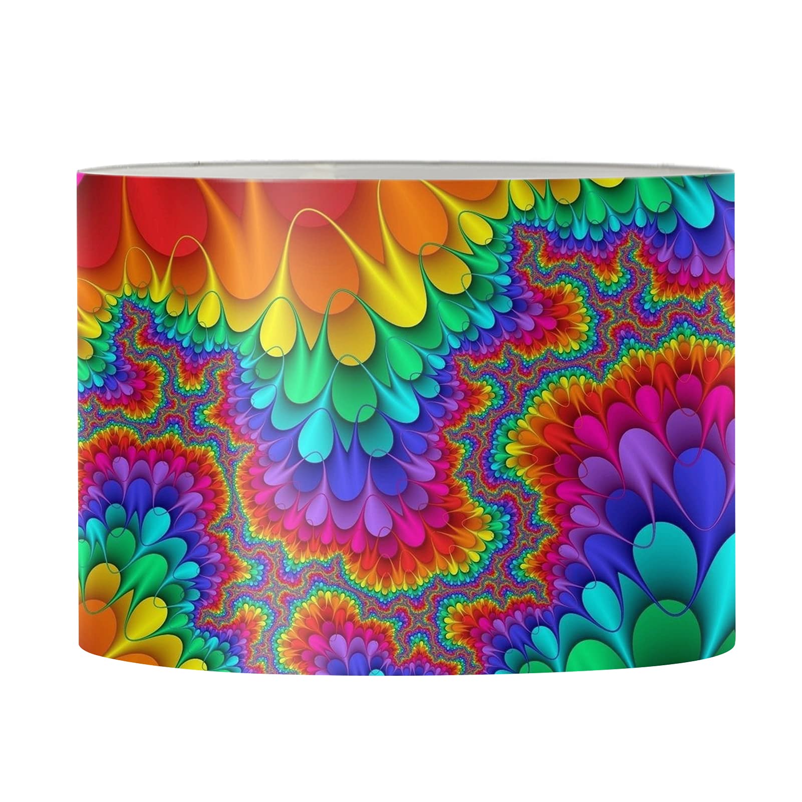 Howilath Tie-dye Rainbow Abstract Lampshade Diameter,European Retro Lamp Shade for Table Lamp Lightshade Drum Lampshade Bed Lamp Cover