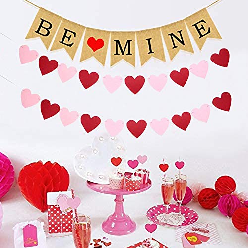 DmHirmg Valentines Day Decorations, Valentines Day Banners,Valentine's Day Glitter Heart Swirl Hanging Decoration - Bridal Shower, Engagement, Anniversary,Wedding Party Decorations