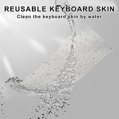 Soke Premium Keyboard Cover Skin, for 2021-2024 MacBook Pro 14" 16" M4 M3 M2 M1 Pro/Max(A2918 A2992 A2991 A2442 A2485 A2780), MacBook Air 15.3"/13.6" M3 M2(A2941 A2681), US ANSI Layout,Clear