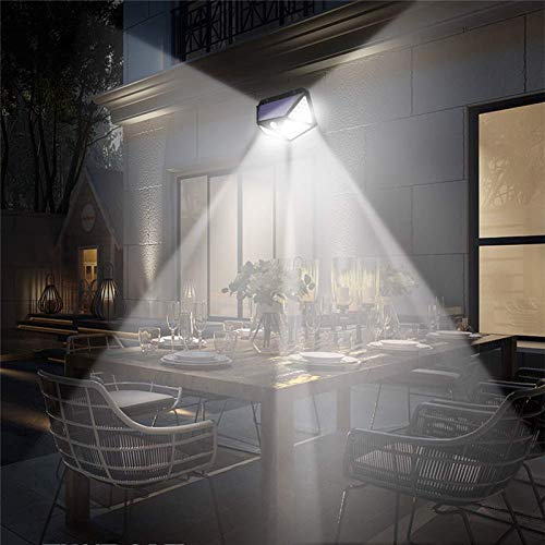 KunHe 4 Pack 100 LED Motion Sensor Outdoor Lights with Lights Reflector and 3 Lighting Modes Solar Lights Outdoor with 270° Wide Angle Wireless IP65 Waterproof for Porch Garden Yard Garage