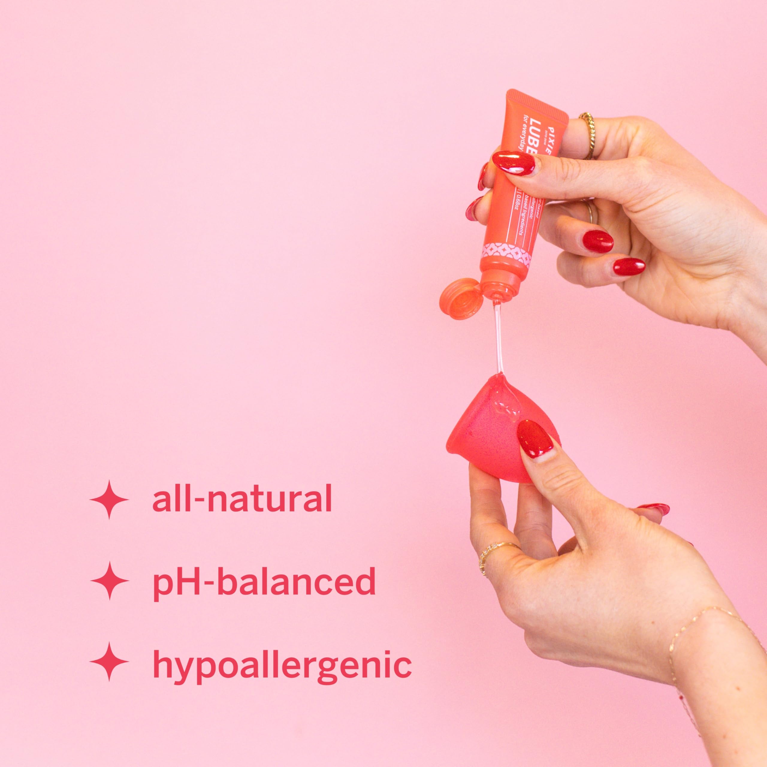 Pixie Menstrual Cup Lube - Make it Easy to Insert Your Period Cups - All Natural Water Based Lubricant - Very Useful for Menstrual Disc Users (20 ML)