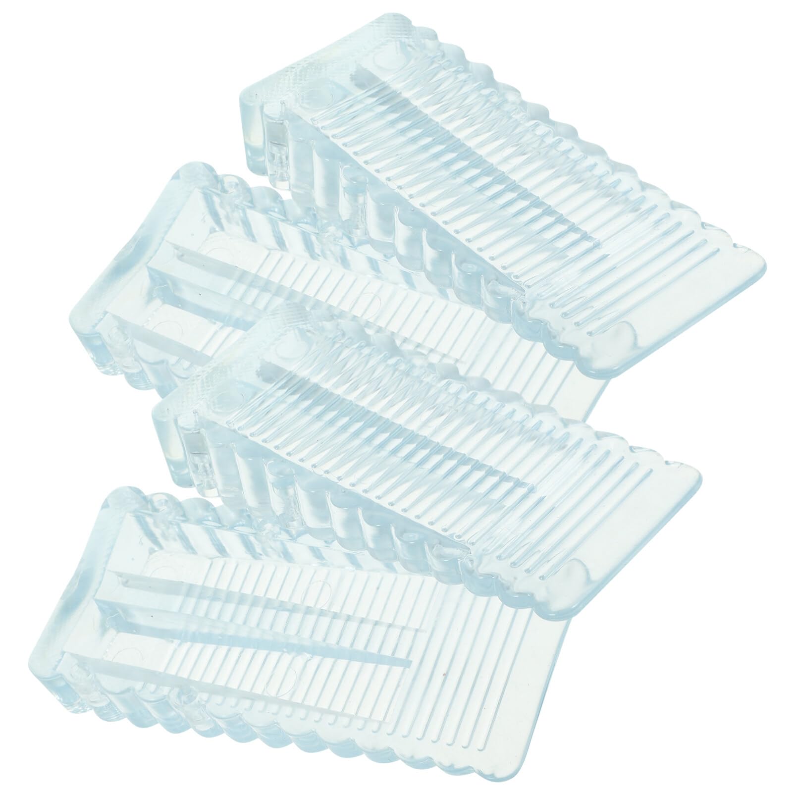 4 Pcs Clear Door Stop Rubber Door Stop Wedge Anti-Slip Rubber Door Stop Transparent Door Stop Clear Rubber Door Stop Rubber Door Stopper Wedge Non-Slip Rubber Door Stop Door Wedge