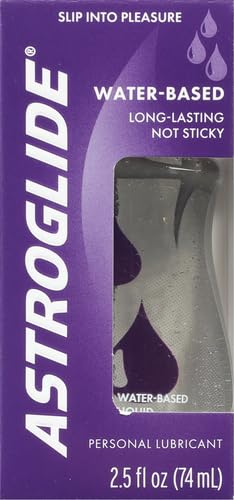 Astroglide Water Based Lube (2.5oz), Liquid Personal Lubricant for Long-Lasting Pleasure for Men, Women and Couples, Safe for Toys, Travel-Friendly Size