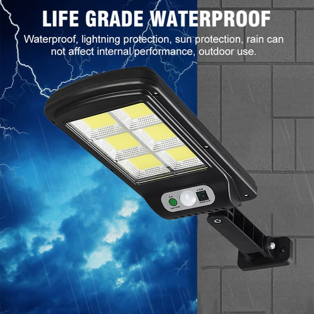 Trnni Outdoor Solar Street Light for Parking Lot Solar Lamp, LED Solar Street Lamp Wall Lamp PIR Motion Sensor Waterproof Floodlight with Remote Control
