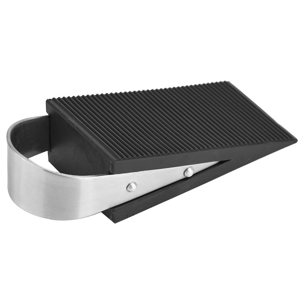 TOSEN 1Pc Rubber Stainless Steel Door Stop Wedge Block Stopper Safety Protector, Ideal for Home and Office,Door Stop, Wedge, and Block