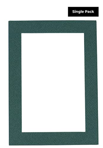 11x14 Mat Bevel Cut for 9x12 Photos - Acid Free Forest Green Precut Matboard - for Pictures, Photos, Framing - 4-ply Thickness