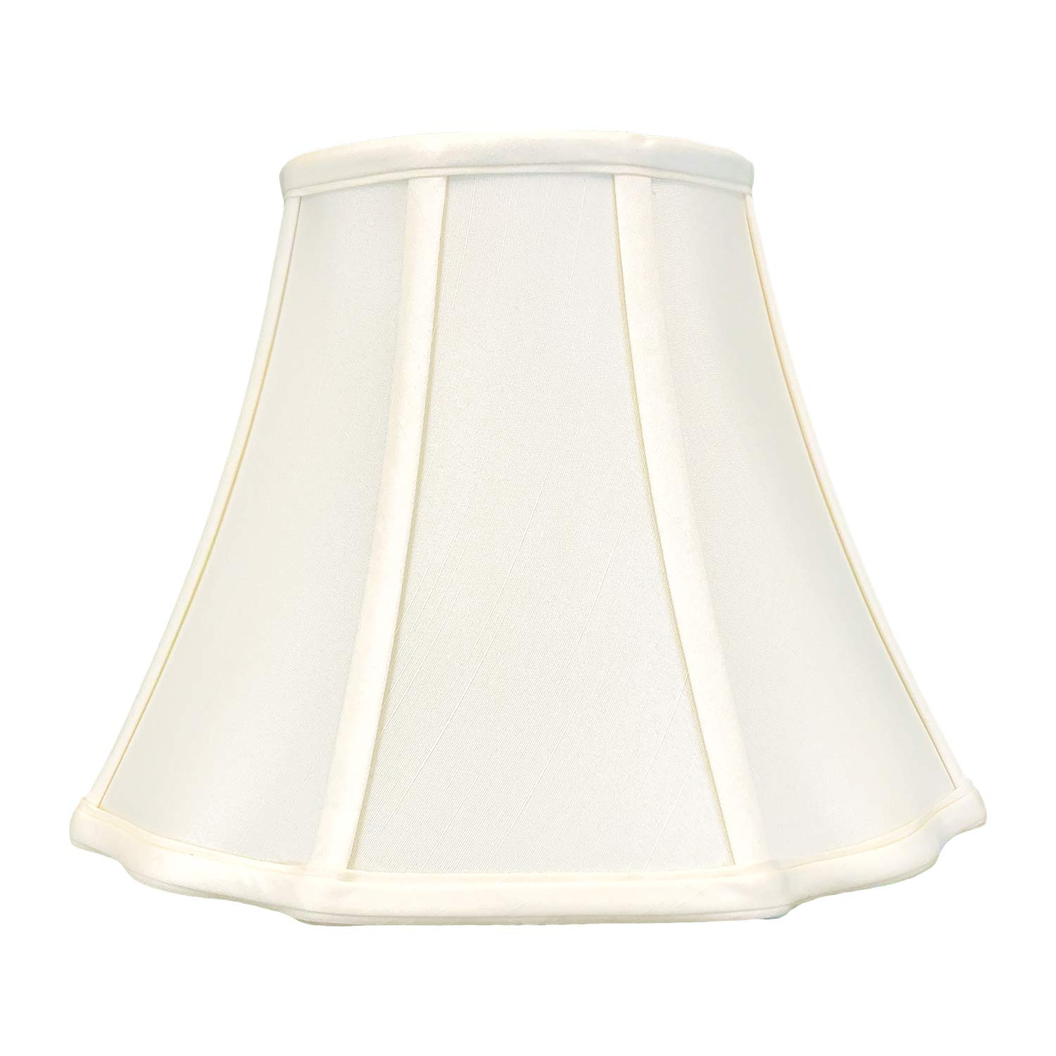 Royal Designs, Inc. BSO-701-16EG Flare Bottom Outside Corner Scallop Basic Lamp Shade, 9 x 16 x 12, Eggshell