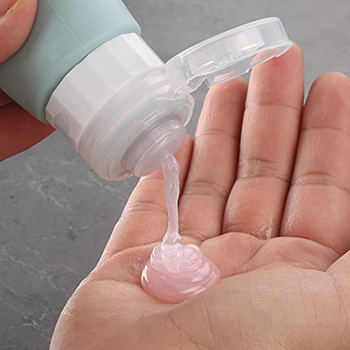 Gemice Travel Bottles for Toiletries Tsa Approved Size Containers BPA Free Leak Proof Tubs Refillable Liquid Accessories Cometic Shampoo and Lotion Soap