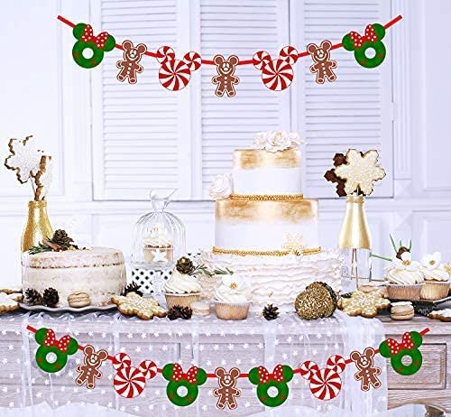 Christmas Tree Decorations Candy Garland for Merry Christmas Candy Cutouts Banner Decorations for Kids Birthday Party Baby Shower Decorations