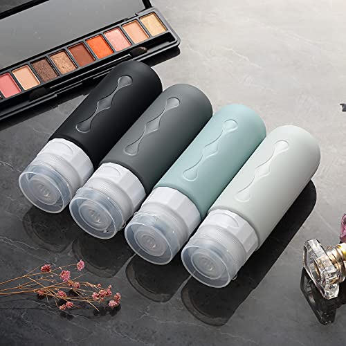 Gemice Travel Bottles for Toiletries Tsa Approved Size Containers BPA Free Leak Proof Tubs Refillable Liquid Accessories Cometic Shampoo and Lotion Soap